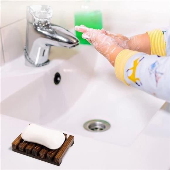 Bath | Natural Wooden Soap Case Hand Craft Soap Dish Soap Saver Holder ...